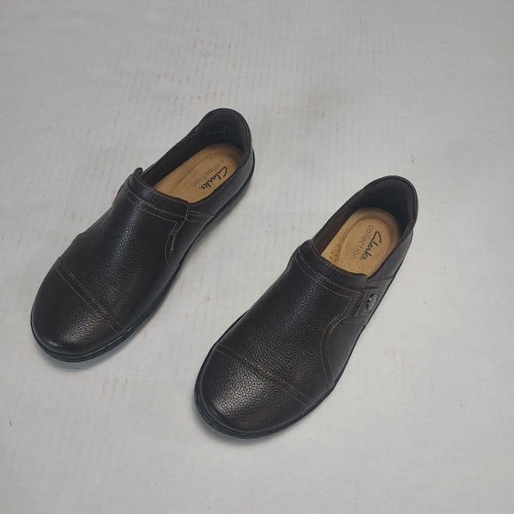 Clarks | Shoes | Clarks Collection Ultimate Comfort Womans Brown Slipon ...